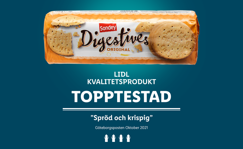Lidls digestivekex i topp – ” Spröd och krispig konsistens” | Lidl Sverige