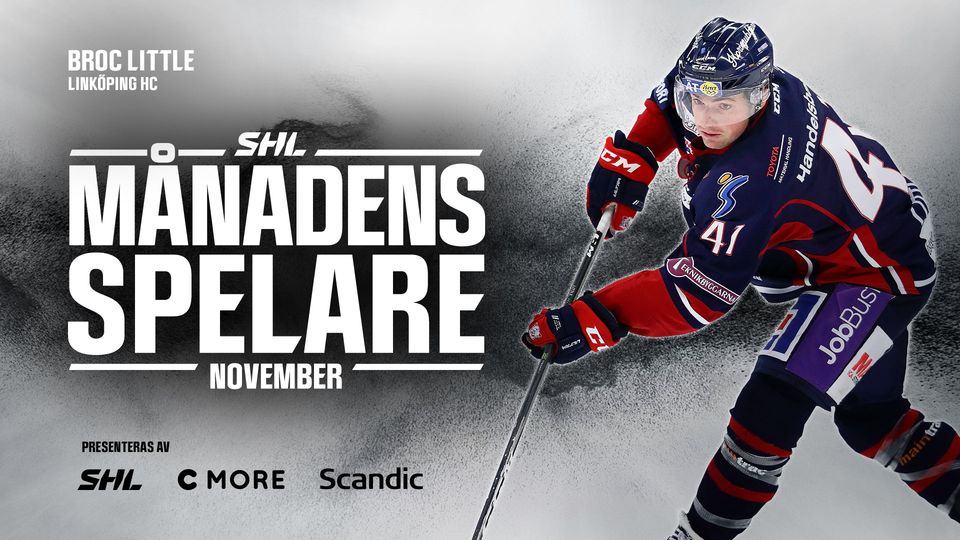 Månadens Spelare i november: Broc Little, Linköping HC | SHL Svenska ...
