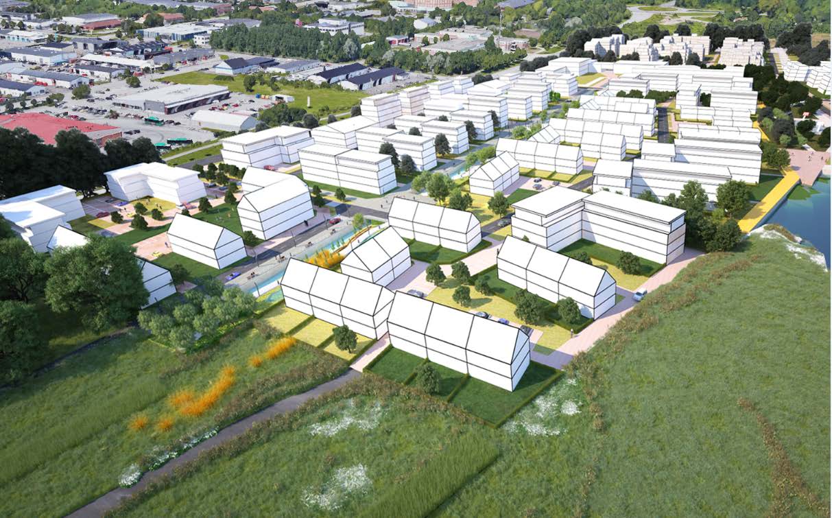 Dagvattenledning blir kanal i nytt bostadsområde | COWI