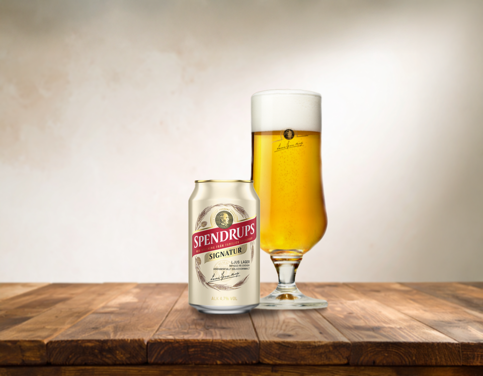 Spendrups Signatur - en premiumlager bryggd på hållbart odlat maltkorn ...