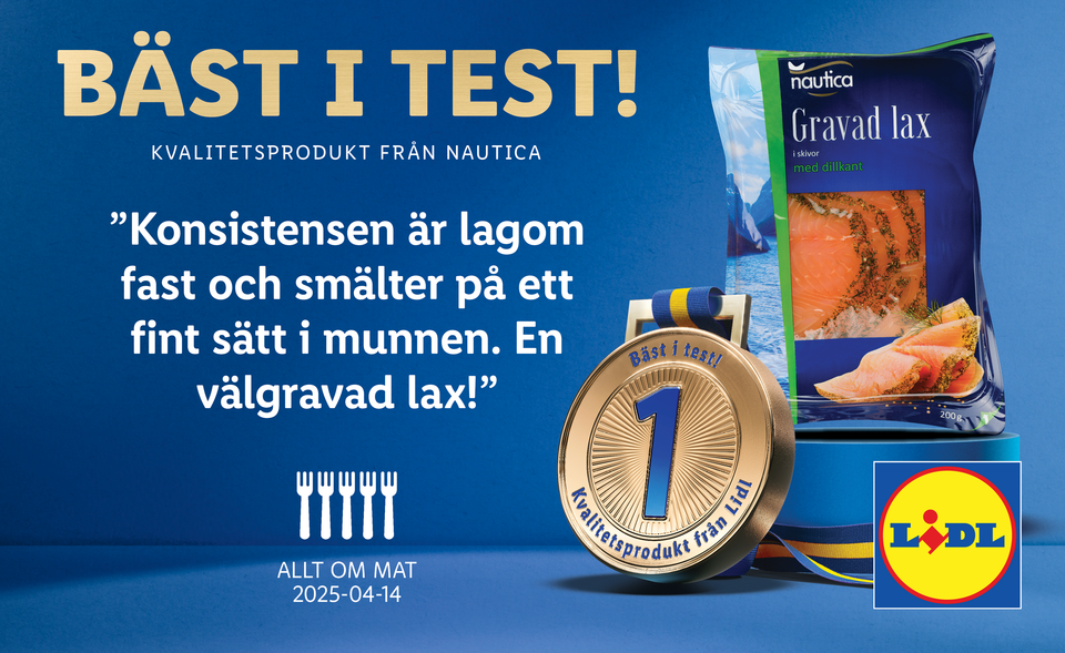 Prisvärd påskfavorit! Lidls gravade lax utsedd till bäst i test | Lidl ...