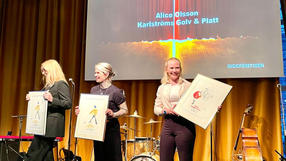 Plattsättaren Alice Olsson blev årets byggkvinna 2024 | Byggnads