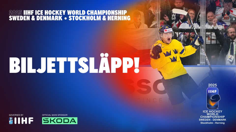 Säkra upp hockeyfesten - nu släpps biljetterna för 2025 IIHF Ishockey-VM | 2025 IIHF World ...