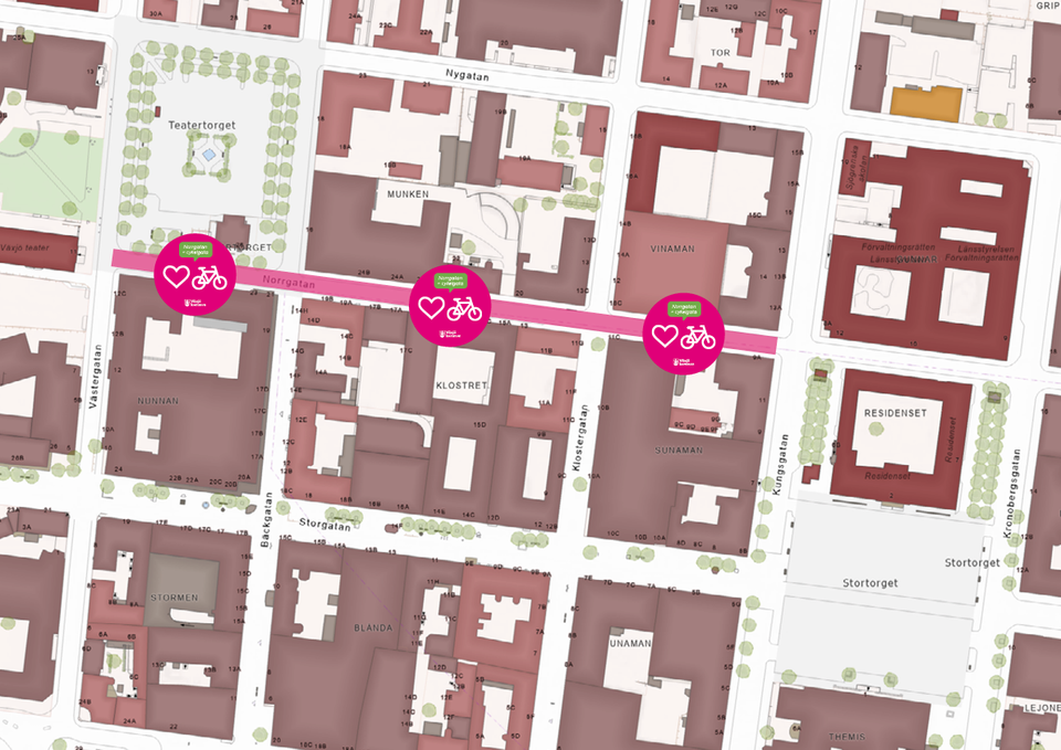 Växjö kommun testar cykelgata för första gången | Växjö kommun